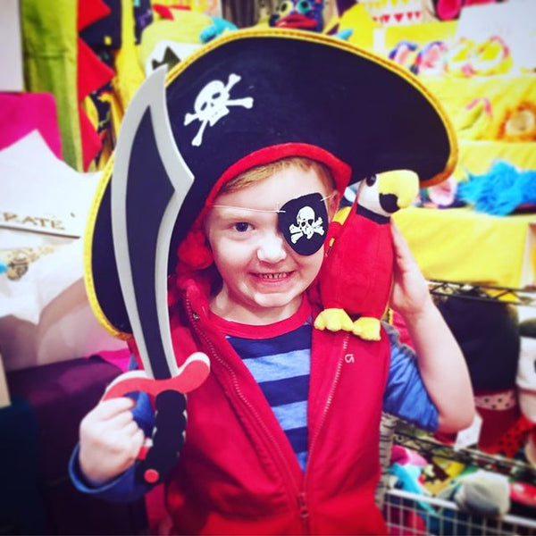 Childrens Pirate Costume Box with Pirate Sword, Treasure Map & Other P ...